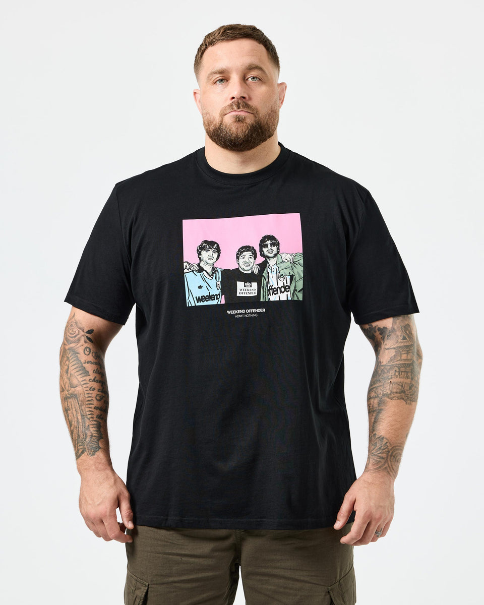 Plus Size - Diego Graphic T-Shirt Black – Weekend Offender