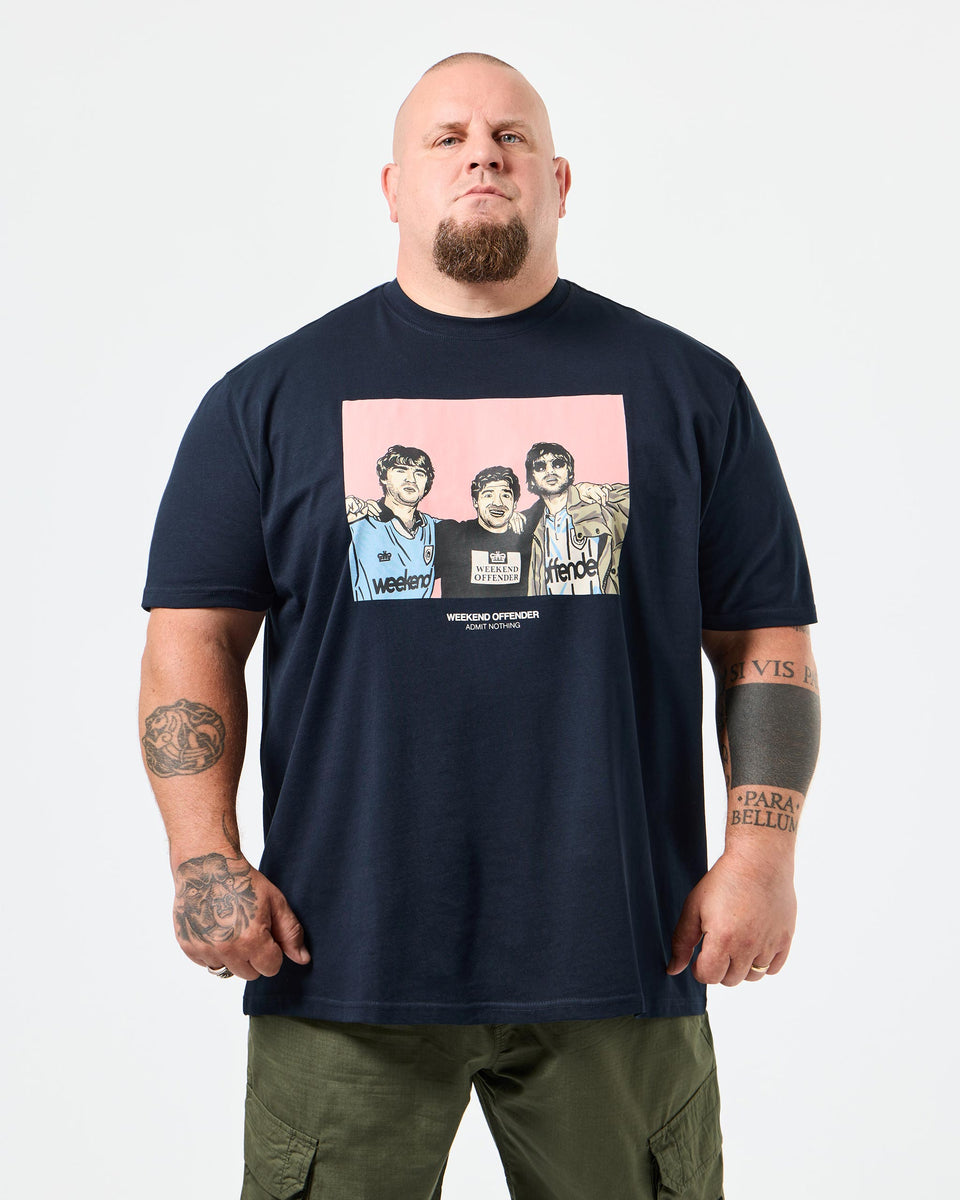 Plus Size - Diego Graphic T-Shirt Navy – Weekend Offender