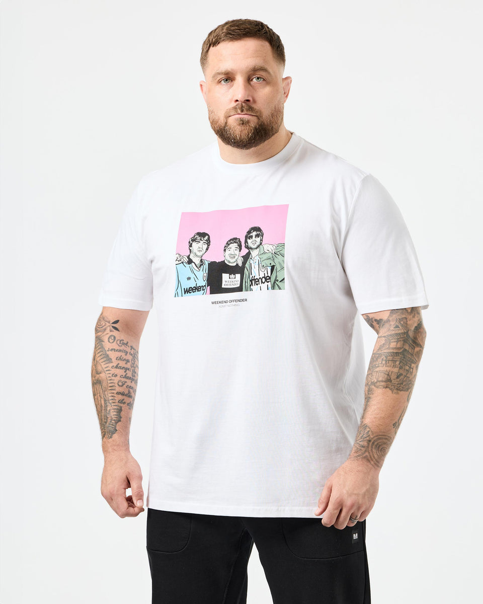 Plus Size - Diego Graphic T-Shirt White – Weekend Offender
