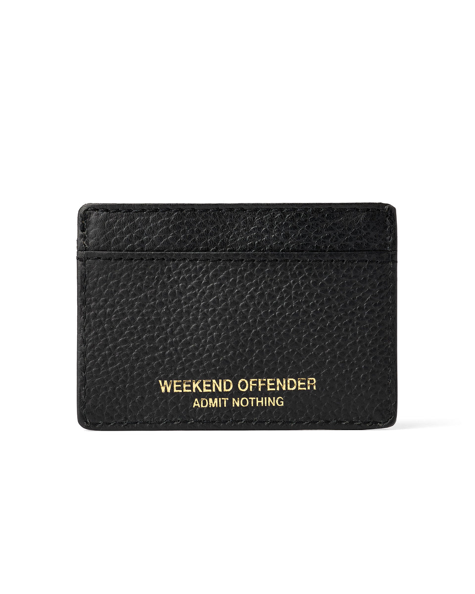 Leather Card Holder With Gift Box Black – Weekend Offender
