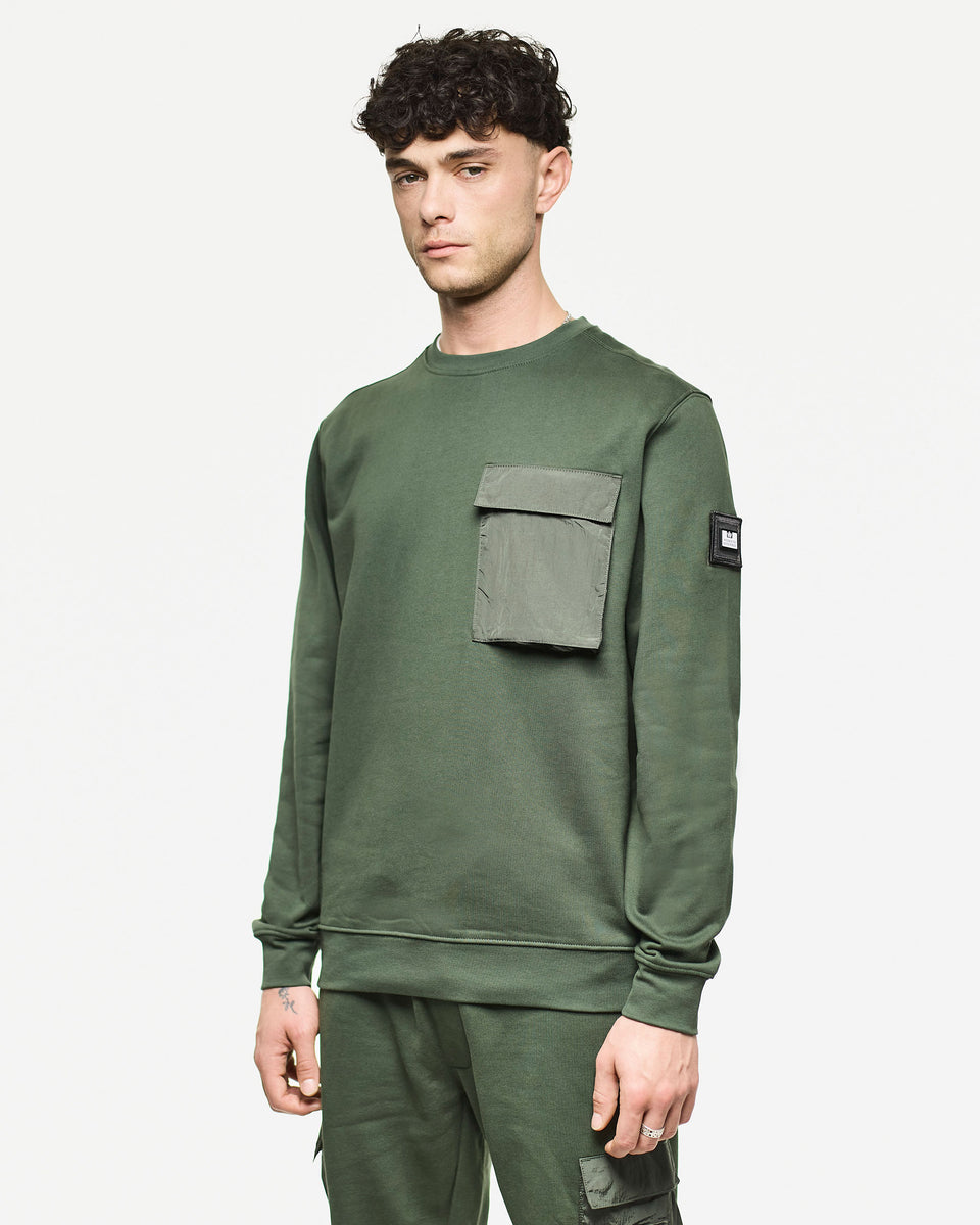 Neve Sweatshirt Black Forest Green – Weekend Offender